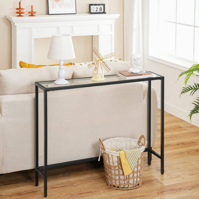 Black Metal Hallway Console Table