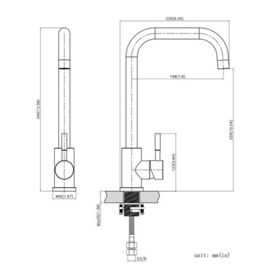Black Modern Kitchen Sink Mixer Taps Swivel Spout Single Lever Tap Mono ...
