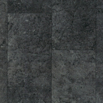 Black Modern Marble Effect Anti-Slip Vinyl Flooring for Bathroom ...