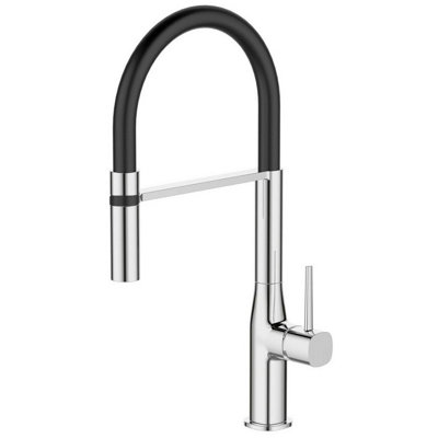 Black Modern Monobloc Kitchen Mixer Tap Pull Out Hose Single Lever ...