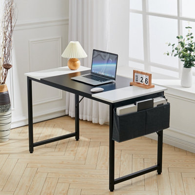 Black Modern Rectangular Metal Frame Computer Desk