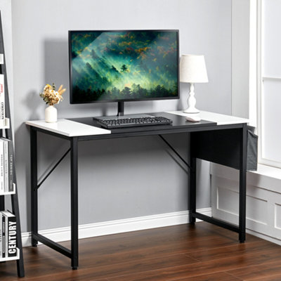 Black Modern Rectangular Metal Frame Computer Desk