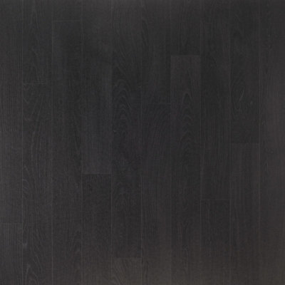 Black Modern Wood Effect Anti-Slip Vinyl Flooring for Bathroom ...