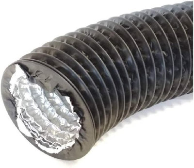 150mm X 3m Flexible Ducting - Outer PVC - Inner Aluminium 203mm X 6M ...