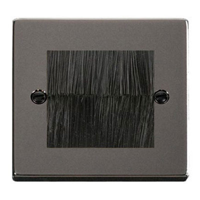 Black Nickel Brush Outlet Plate - Black Trim - SE Home