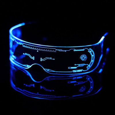 Black Night Riding Anti-collision LED Luminous Goggles with Charging ...