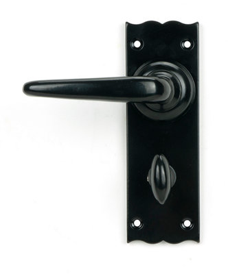 Black Oak Lever Handle Bathroom Set