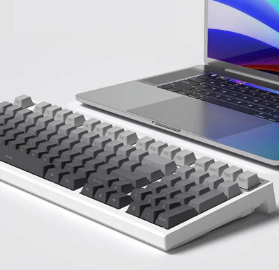 Black OEM Profile Gradient Color Side-Print Shine-Through Keycaps