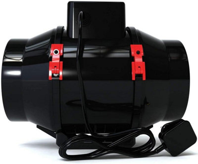 Black Orchid 150mm Bathroom Extractor Fan - Quiet, Odor-Free Air ...