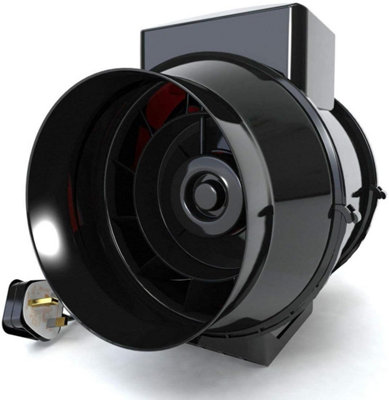 Black Orchid 150mm Bathroom Extractor Fan - Quiet, Odor-Free Air ...