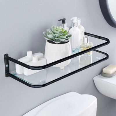 Bathroom glass shelves over toilet store