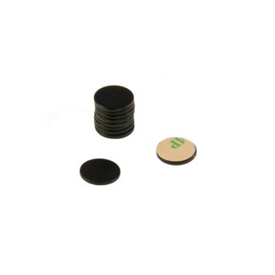 Black Painted Mild Steel Disc with 3M Self Adhesive - 10mm dia x 1mm ...