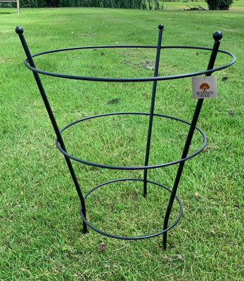 Black Peony Herbaceous Plant Support Ring Cage Frame Garden Flower ...