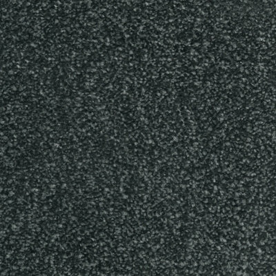 Black Plain 4.00m Wide Stain Resistant Carpet, Heavy Duty Modern Carpet ...