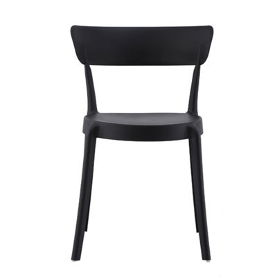 Black Plastic Bistro Dining Chair