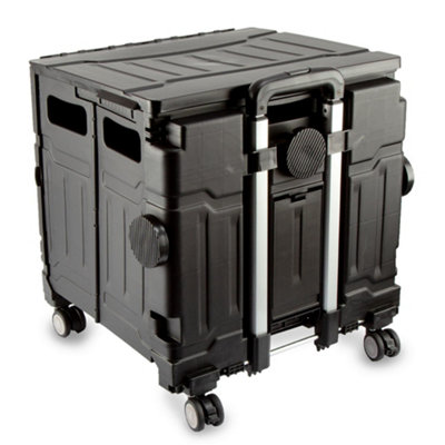 Black Plastic Folding Craft/ Sewing & Hobby Trolley
