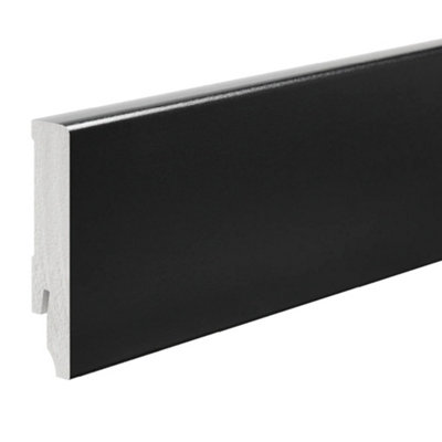 Black Plastic Skirting Board - Intense Water Resistant Skirting (L ...