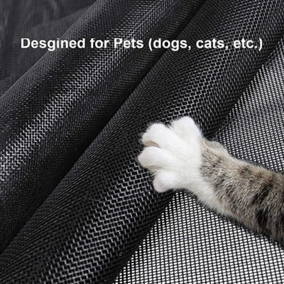 Black Polyester Pet Mesh 1.2m Net Cat Dog Scratch Clawing Resistant ...