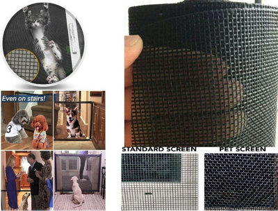 BLACK POLYESTER PET MESH 1.2M NET CAT DOG SCRATCH CLAWING RESISTANT ...