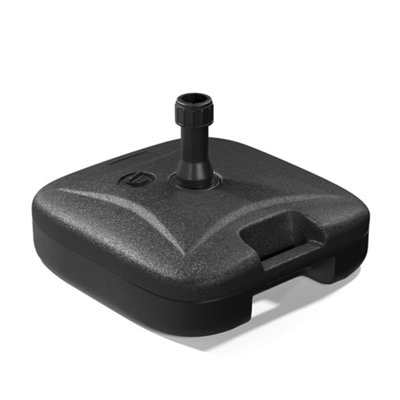 Black PP Square Plastic Water and Sand Filled Freestanding Garden Patio ...