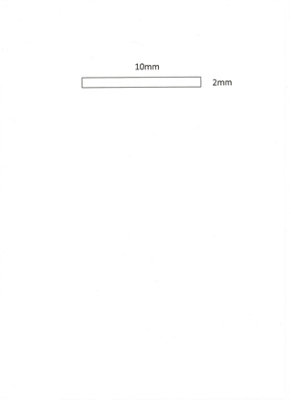 Black PVC Flat Strip Bar, 10mm x 2mm x 3 Metre, Solid Plastic Profile