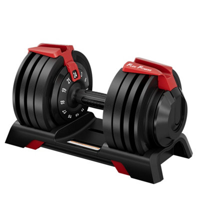 Black Quick-Select Adjustable Dumbbell (3-24kg)