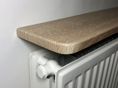 Black Radiator Shelf 120x15x1.8cm