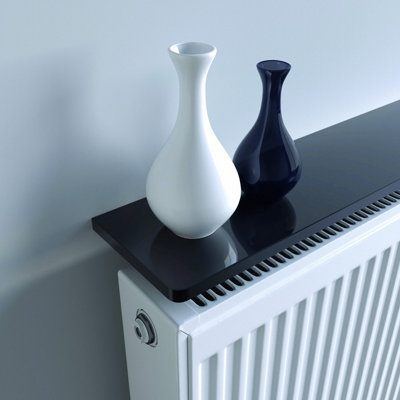 Black Radiator Shelf 90x15x1.8cm
