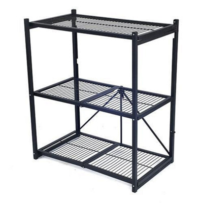 Black Rapid Folding Shelving 1050h x 905w x 515d 3 Shelves