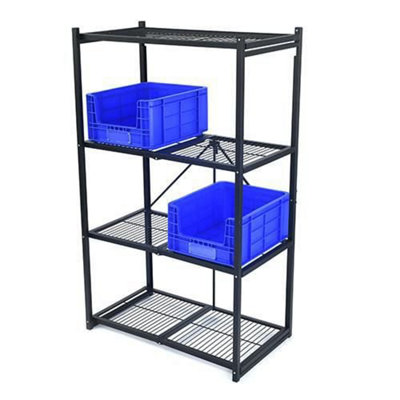 Black Rapid Folding Shelving 1515h x 905w x 515d 4 Shelves