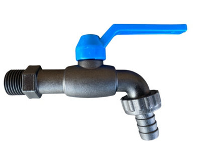 Black Raven Garden Outdoor Tough Nylon Lever Tap With Hose Barb,3/4 ...