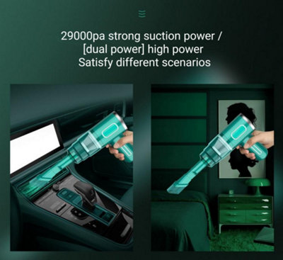 Black Rechargeable Single Cartridge Portable Handheld Mini Vacuum Cleaner