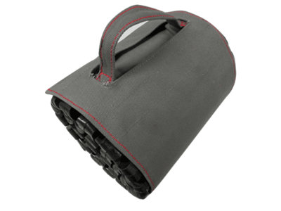 BLACK RECOVERY VEHICLE TRACTION MAT (EXTRA LONG ROLL-UP TRACK TREAD)