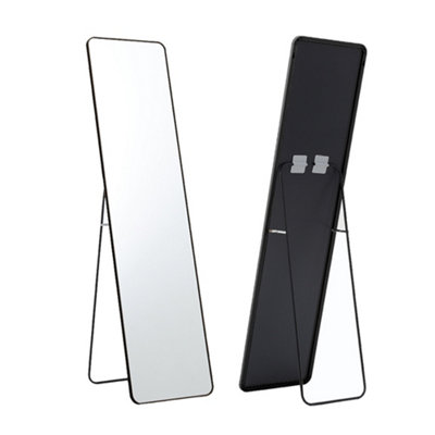 Black Rectangular Freestanding or Wall Mounted Framed Full Length ...