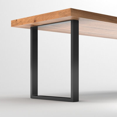 Black Rectangular Metal Furniture Legs Table Leg for Bench Dining Table ...