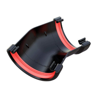 Black Round Gutter 150 Degree Angle Joint, Freeflow 112mm Rain Water ...