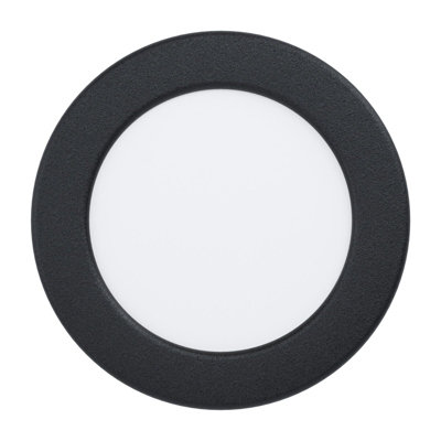 Black Round LED Flush Downlight Spotlight for Wall and Ceiling - 5.5W