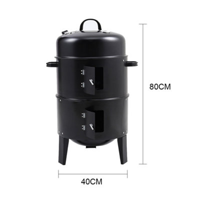 Black Round Portable Freestanding Hot-dipped Galvanized Steel Outdoor ...