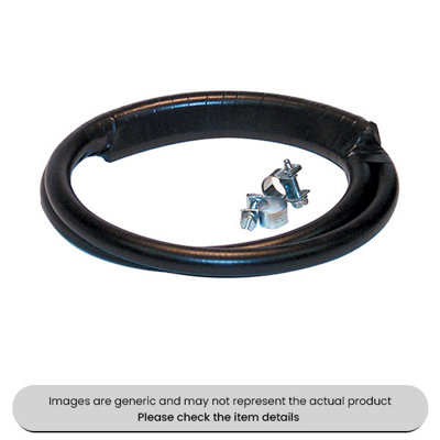 Black Rubber Fuel Injection Hose Kit with 2 Mini Clips 1M, 5.6X12.6MM ...