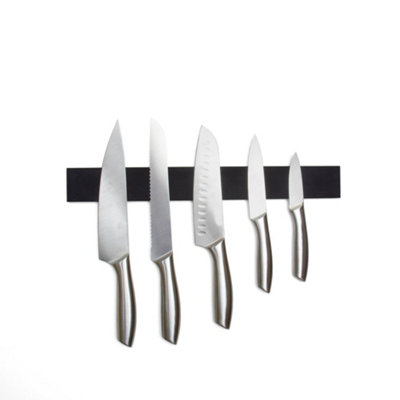 Black Rubber Magnetic Cutlery Rack for Kitchen, Home, Garage, Office ...