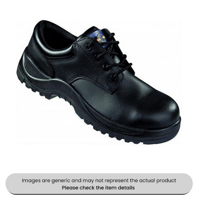 Black Safety Shoes Size 9 Anti Static With 90 Degree Ladder Grip Heel ...