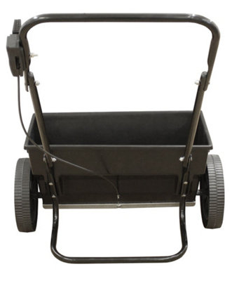 Black Salt/Seed/Fertiliser Drop Spreader With 30kg Capacity, Rock Salt ...