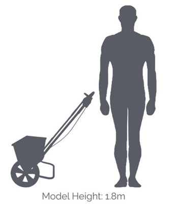 Black Salt/Seed/Fertiliser Drop Spreader With 30kg Capacity, Rock Salt ...