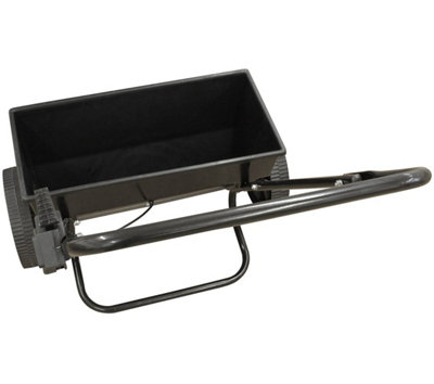 Black Salt/Seed/Fertiliser Drop Spreader With 30kg Capacity, Rock Salt ...
