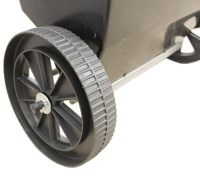 Black Salt/Seed/Fertiliser Drop Spreader With 30kg Capacity, Rock Salt ...