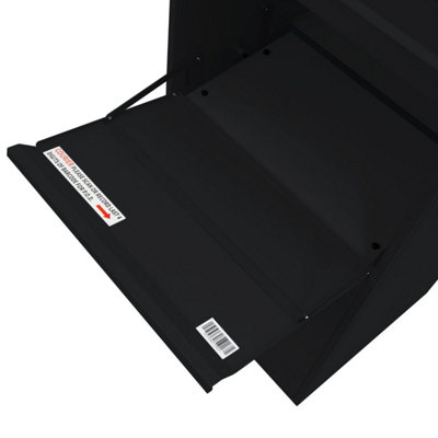 Black Secure Lockable Parcel Post Box XL