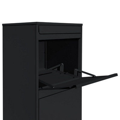 Black Secure Lockable Parcel Post Box XL