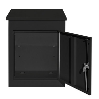 Black Secure Lockable Parcel Post Box