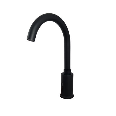Black Sensor Waterfall Basin Sink Sensor Tap Bathroom Touchless Cold ...