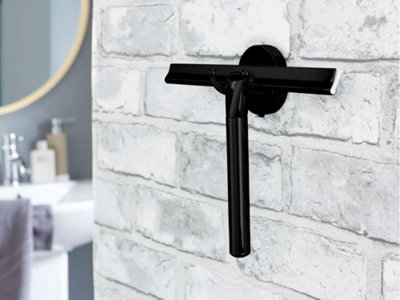 Black Shower Squeegee Scraper with hook